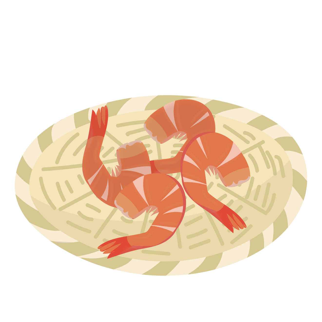 蒸し海老（えび）のイラスト | 商用フリー(無料)のイラスト素材なら「イラストマンション」