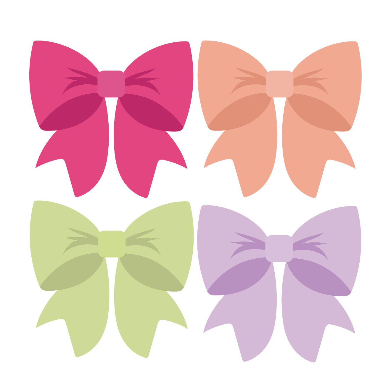 かわいいリボン（りぼん）のイラストデザイン | 商用フリー(無料)のイラスト素材なら「イラストマンション」