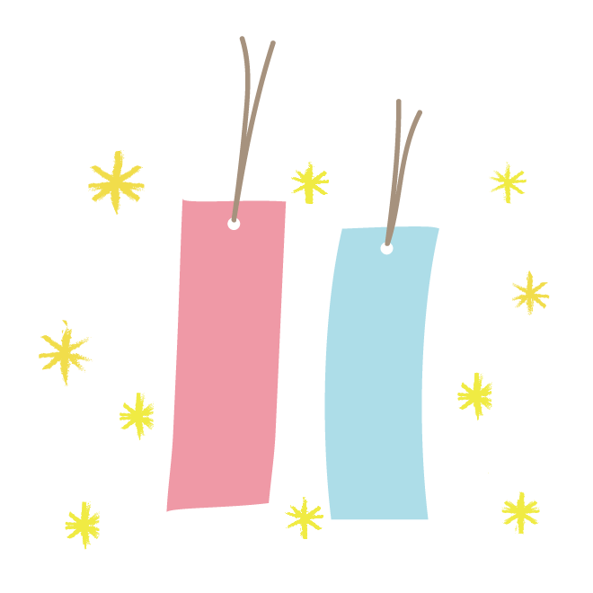 七夕!願いを書こう!短冊(たんざく)の フリー イラスト 商用フリー無料のイラスト素材なら「イラストマンション」
